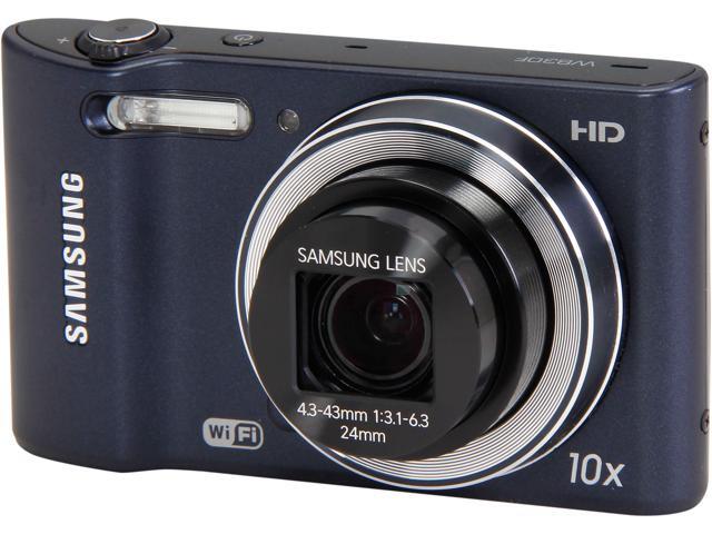 SAMSUNG WB30F Black 16.2 MP 10X Optical Zoom 24mm Wide Angle Digital ...