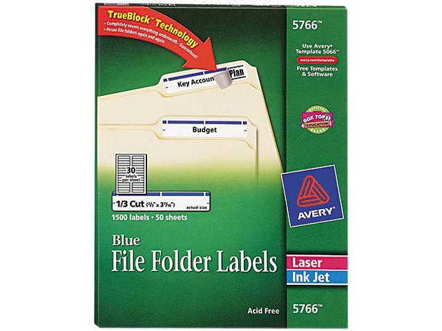 Permanent Filing Labels 1 3 Cut 1500 BX Blue AVE5766 Newegg
