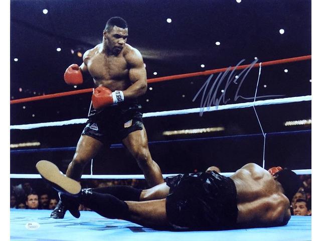 Mike Tyson Signed 16x20 Knockout Boxing Photo Jsa