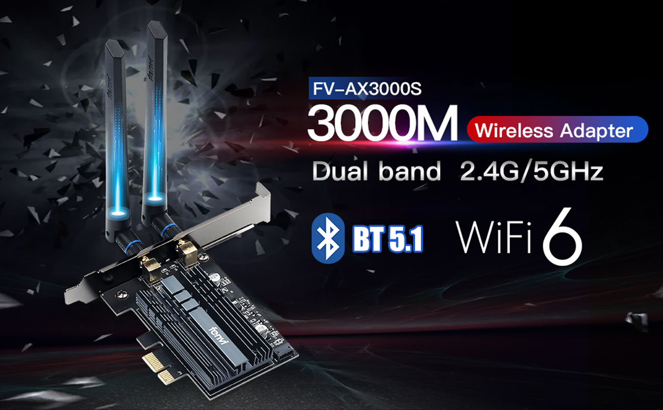 fenvi FV-AX3000 WiFi 6 PCIe WiFi Card, Up to 3000M, Bluetooth 5.1, 802 ...