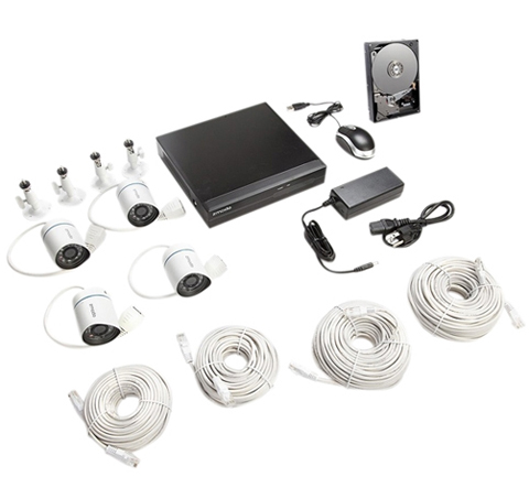 Zmodo ZP-KE1T04-S-1TB 4CH NVR + 4 HD 720P Day/Night Outdoor sPoE IP ...