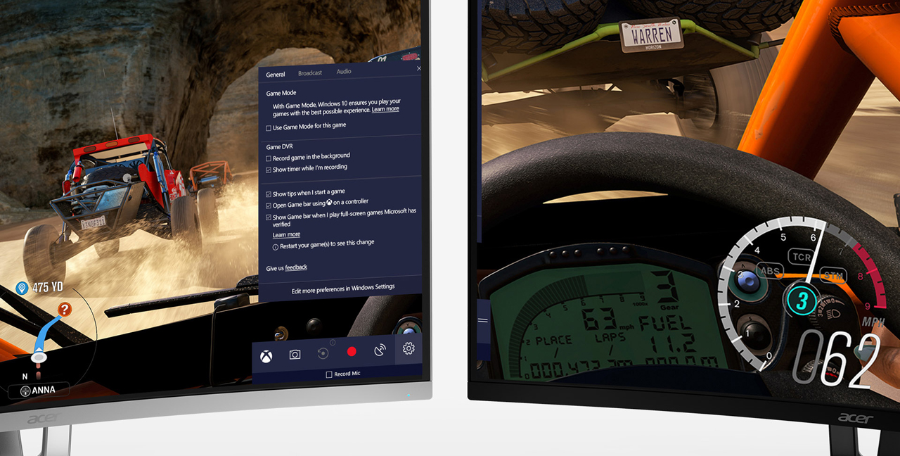 Acer ED323QUR 32" WQHD 2560 x 1440 75Hz FreeSync Curved Monitor ...