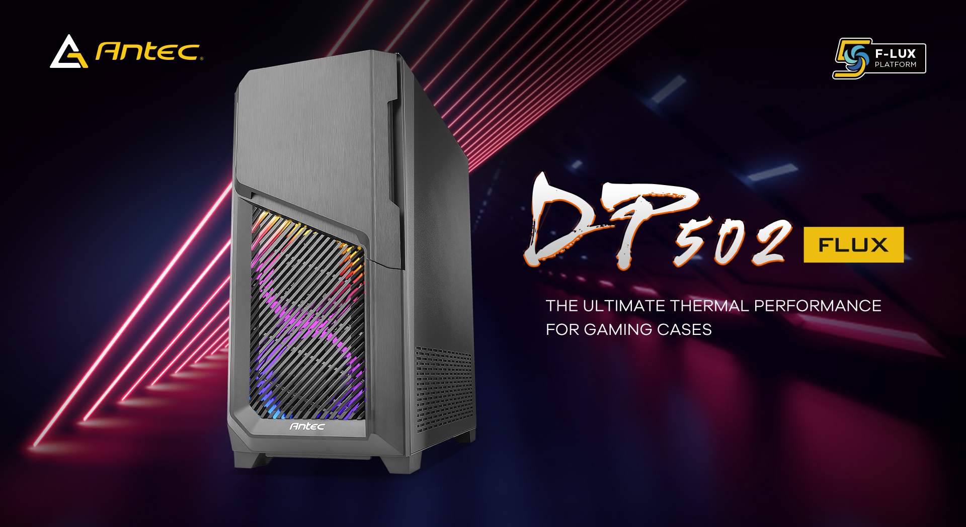 Antec Dark Phantom DP502 FLUX, Mid Tower ATX Gaming Case, Tempered ...