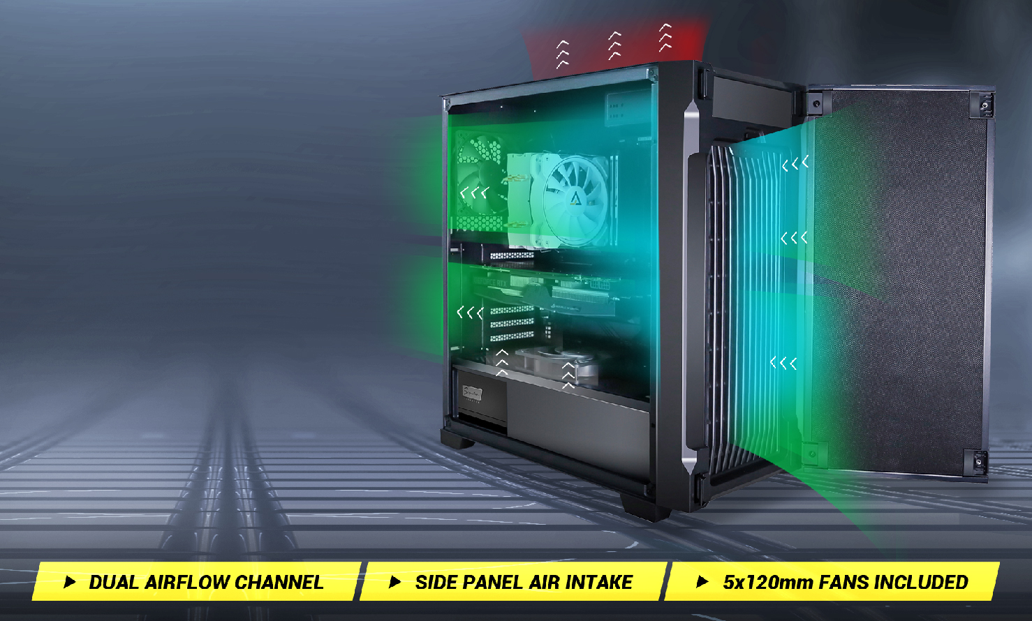 NeweggBusiness - Antec P10 FLUX, F-LUX Platform, 5 x 120mm Fans ...