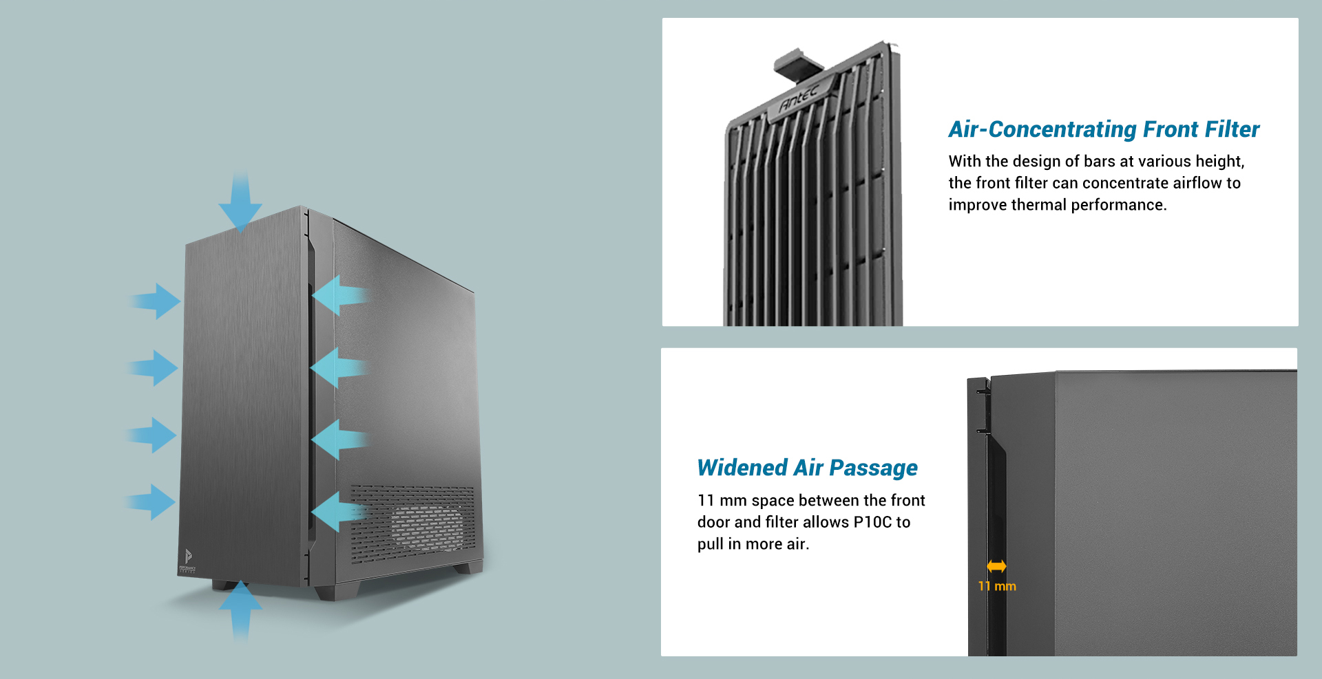 NeweggBusiness - Antec P10 FLUX, F-LUX Platform, 5 x 120mm Fans ...