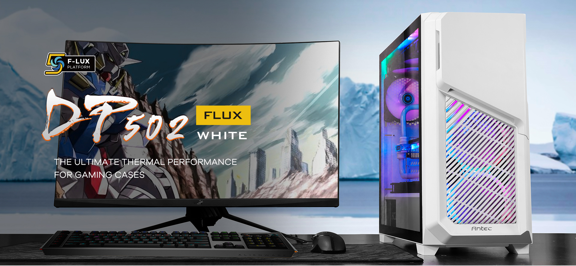 Antec Dark League DP502 FLUX White, Mid-Tower ATX Gaming Case, FLUX ...
