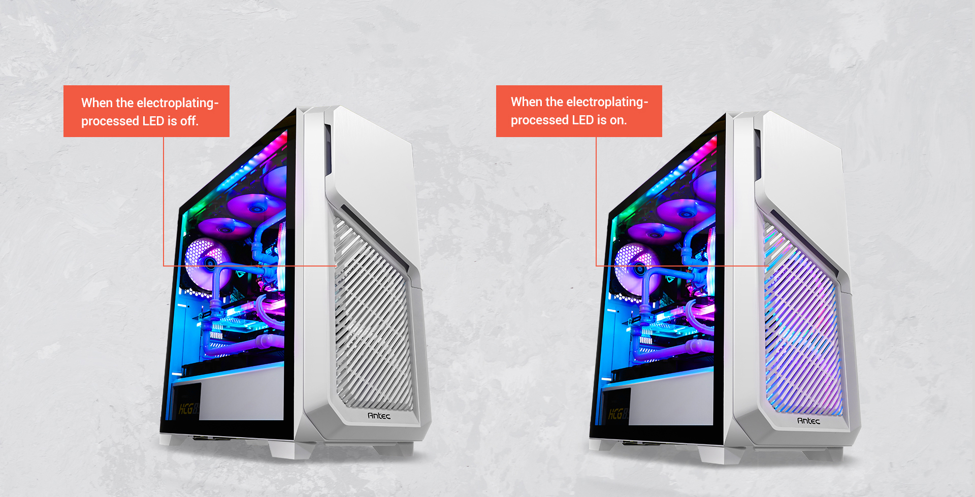 Antec Dark League DP502 FLUX White, Mid-Tower ATX Gaming Case, FLUX ...