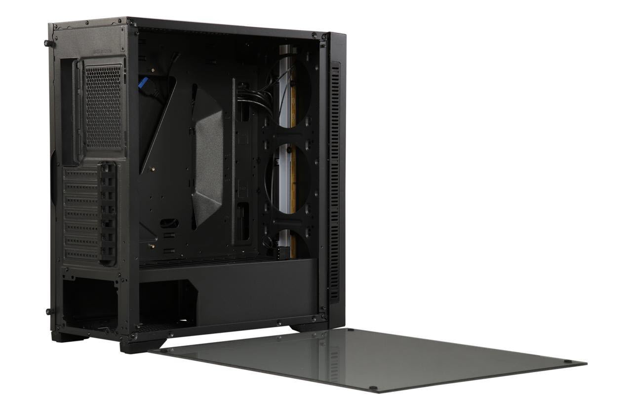 DIYPC DIY-D2-RGB Black USB3.0 Steel/ Tempered Glass ATX Mid Tower ...