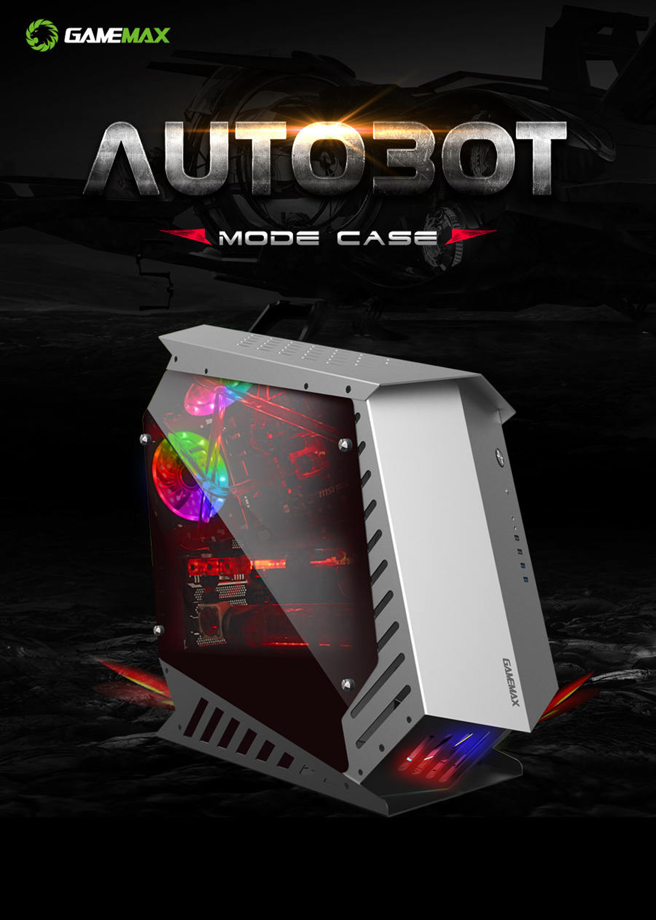GAMEMAX AUTOBOT Black / Silver Computer Case - Newegg.com
