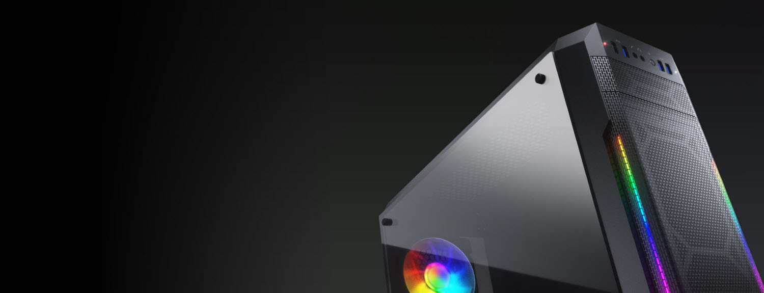 COUGAR MX331 Mesh-G Black Powerful Airflow Mid-Tower Computer Case with ...