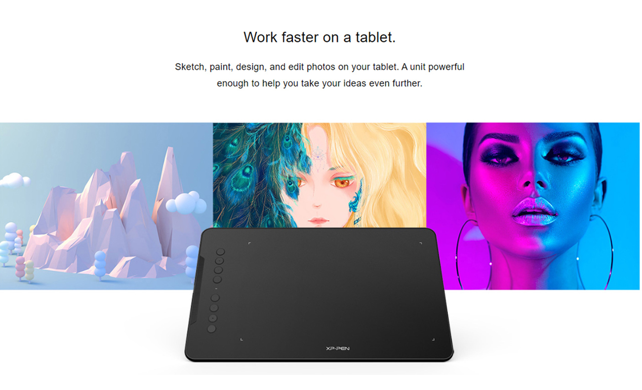 XP-PEN Deco 01 V2 Graphics Tablet 10x6.25 Inch Drawing Pen Tablet 8192 ...