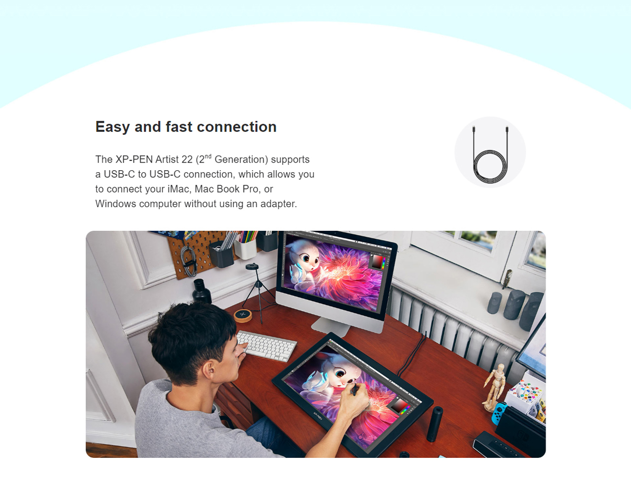 XP-PEN Artist 22 (2nd Generation) Drawing Monitor Digital Drawing ...