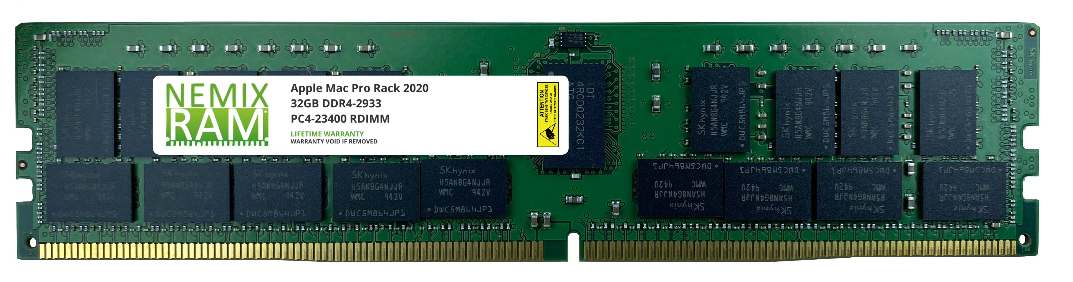 192GB 6x32GB DDR4-2933 PC4-23400 RDIMM Memory for Apple Mac Pro Rack ...