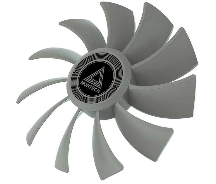 Montech Air Fan P120, 120mm Fan 2 in 1, 4Pin PWM, Durable Low Noise FDB ...