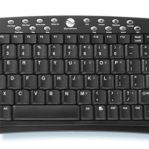 Gyration Classic Compact Wireless Keyboard GYAM-CSKB-NA Black RF ...
