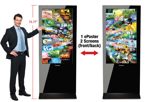 Viewsonic EP5555 55" Dual-Sided ePoster Kiosk Display Solution - Newegg.com