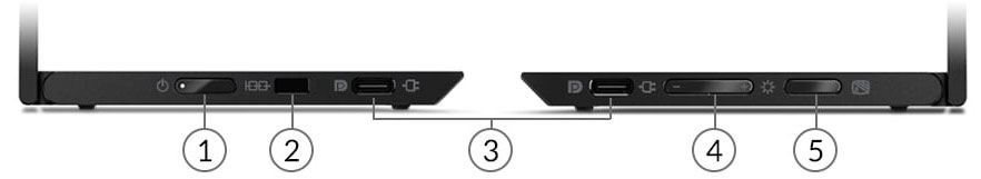 Lenovo ThinkVision M14 14" Full HD 1920x1080 6ms 2xUSB Type-C Ports ...