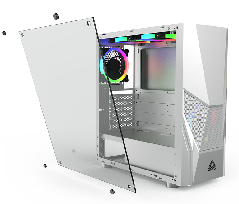 Montech Fighter 500 ATX Mid-Tower Computer Gaming Case/Pre-Installed ...