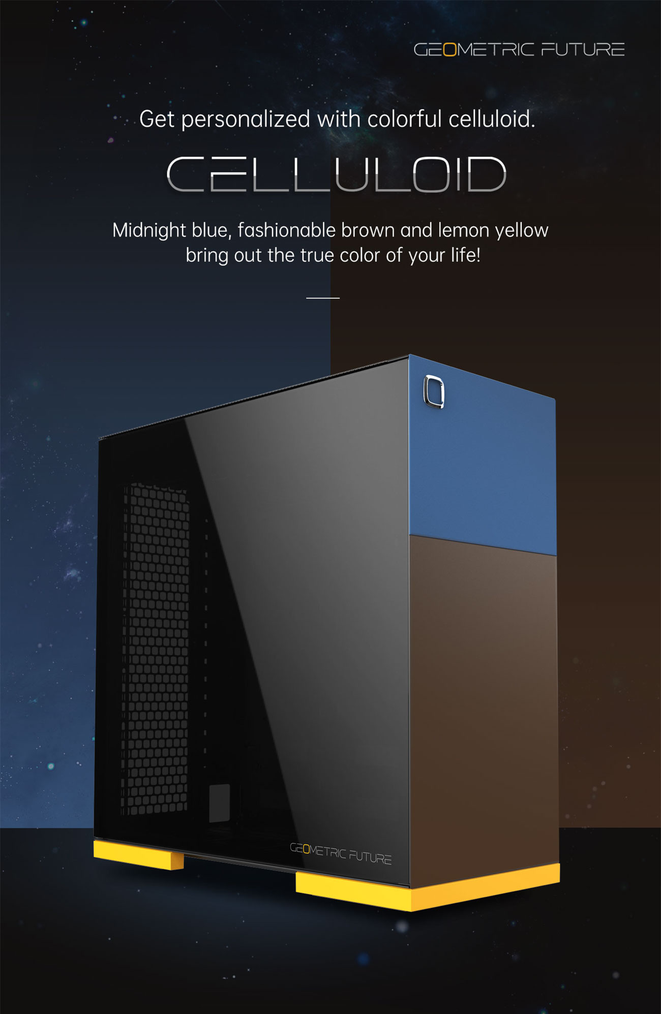 Geometric Future M8 Celluloid Mid Tower E-ATX/ATX Gaming Case, 4mm ...