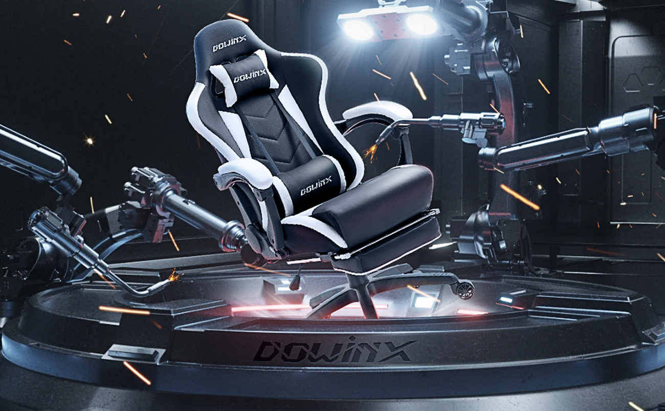 Dowinx Gaming Chair Ergonomic Racing Style Recliner with Massage Lumbar ...