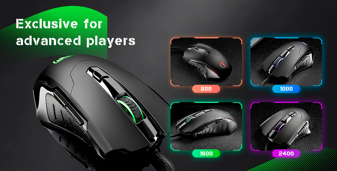 TROPRO Gaming Mouse Wired Breathing Light Ergonomic Game USB Computer ...