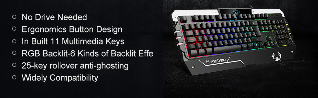 Magegee USB RGB Gaming Keyboard and Mouse Combo, GT817 - Newegg.com