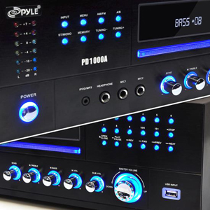 Pyle Home PD1000A 1,000-Watt AM/FM Receiver with Built-in DVD Player ...