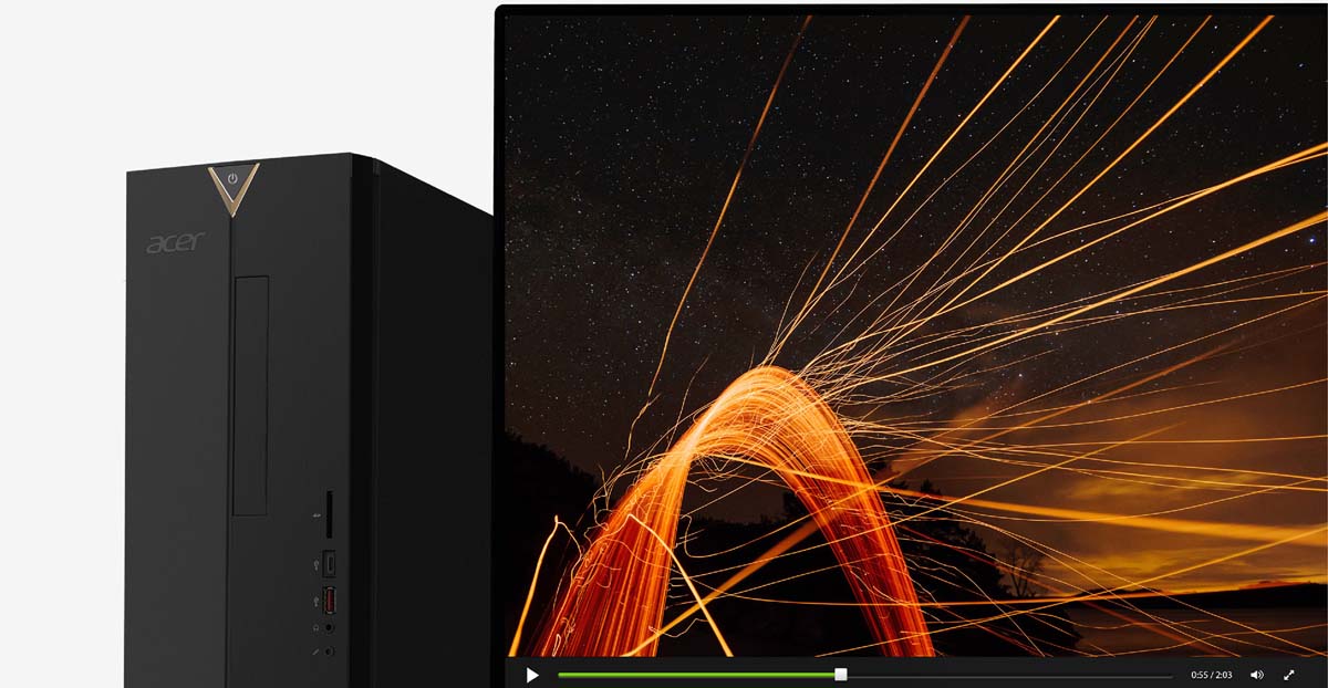 Acer Desktop Computer Aspire T TC-885-UR12 Intel Core i5 8th Gen 8400 ...