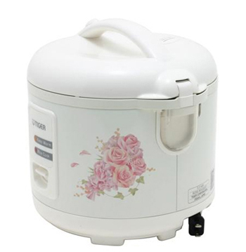 Tiger JAZ-A18U Electric Rice Cooker and Warmer with Steam Basket, White ...