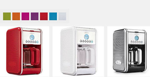 Bella 14160 White Linea 12 Cup Programmable Coffee Maker - White ...