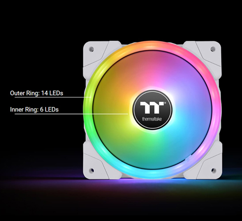 Thermaltake SWAFAN EX 12 RGB PC Cooling Fan White, 500 ~ 2000 RPM ...