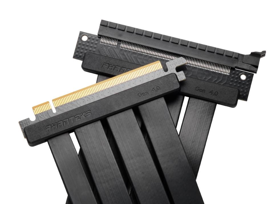 Phanteks PH-CBRS4.0_FL22_WT01 220mm Flat Line PCI-E gen4.0 x16 Rise ...