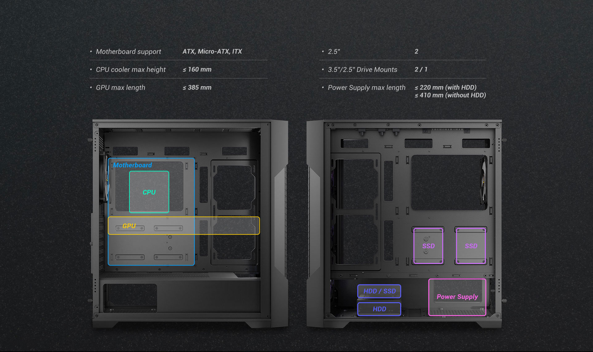 ANTEC AX Series AX90 Mid-Tower ATX Gaming Case, High-Airflow Mesh Front ...