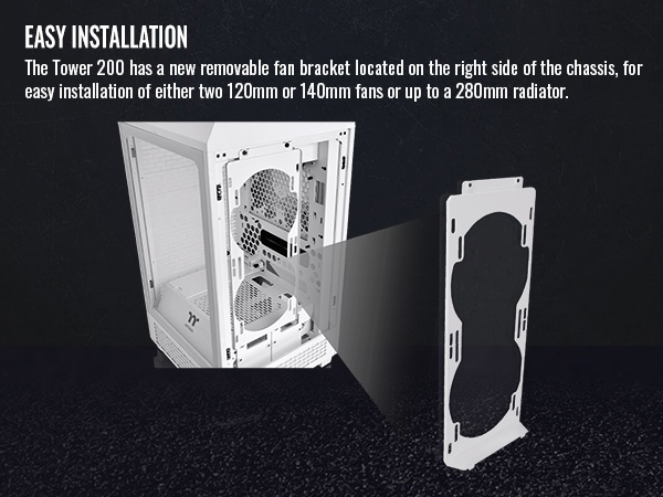 Thermaltake Tower 200 Snow Mini-ITX Computer Case; 2x140mm Pre ...