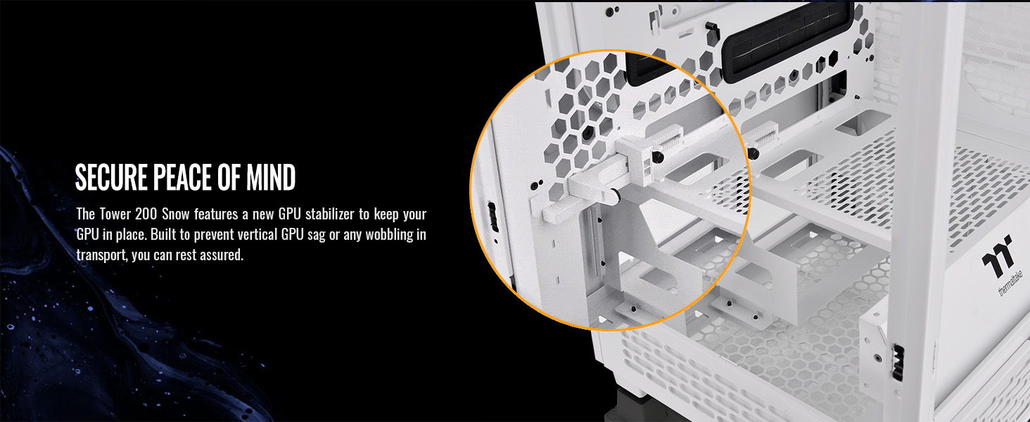 Thermaltake Tower 200 Snow Mini-ITX Computer Case; 2x140mm Pre ...