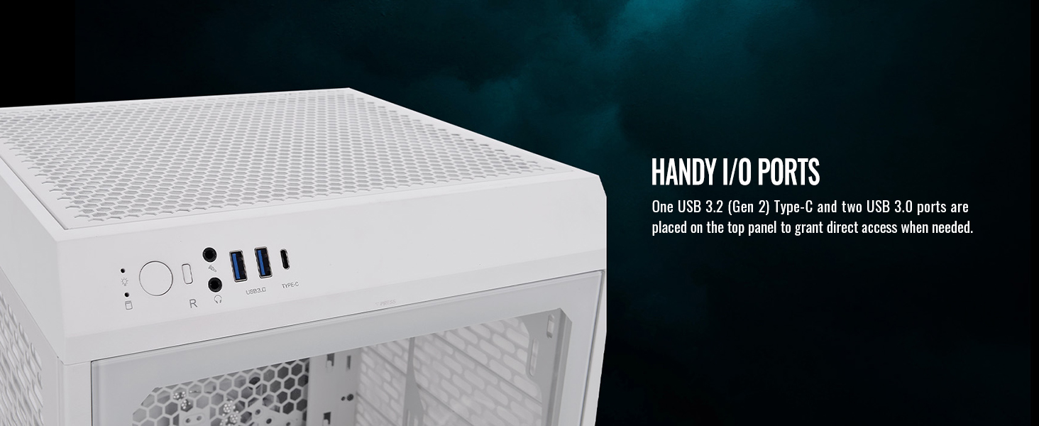 Thermaltake Tower 200 Snow Mini-ITX Computer Case; 2x140mm Pre ...