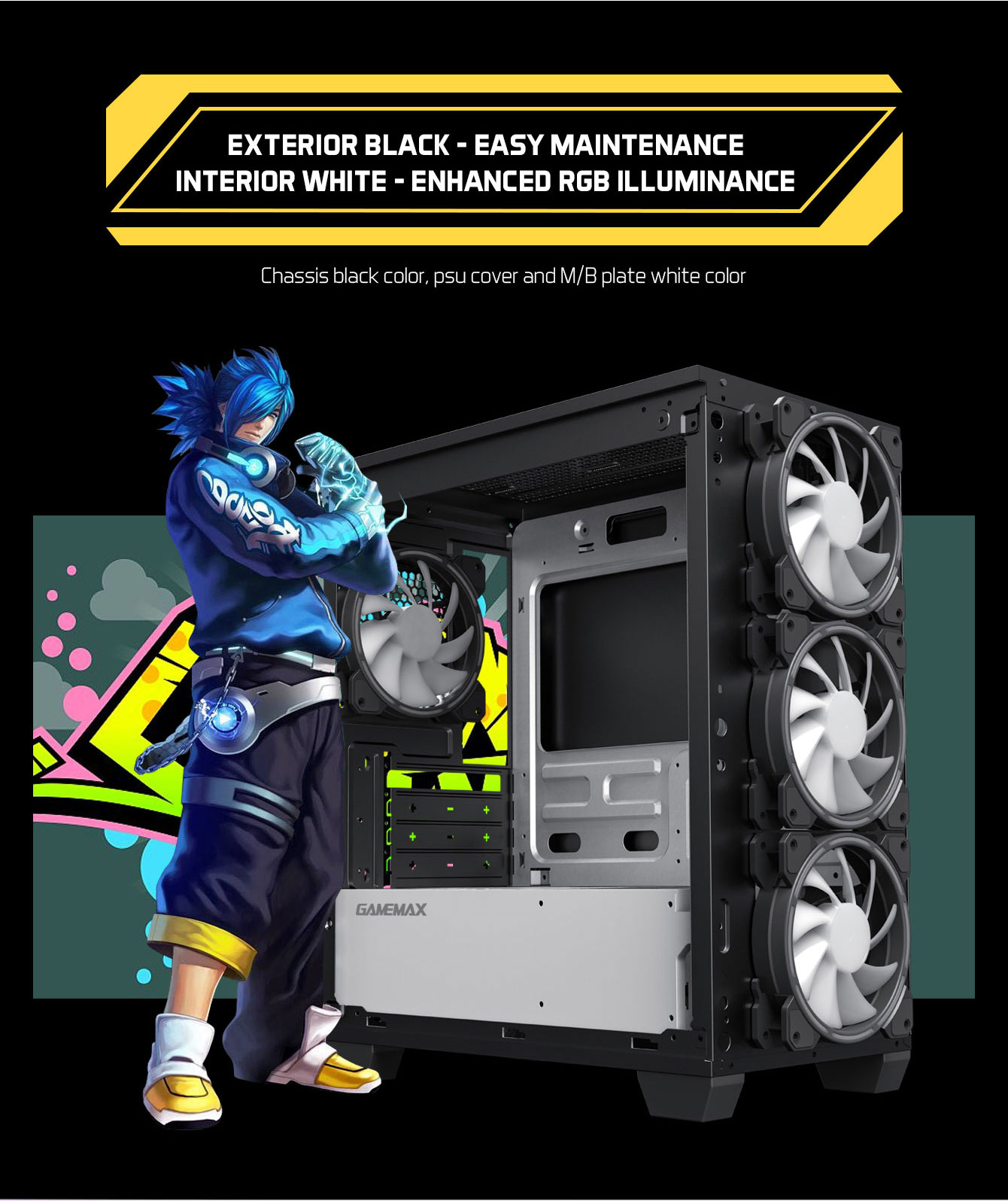 Gamemax Aero Mini Black USB3.0 Tempered Glass Micro ATX Gaming Computer ...