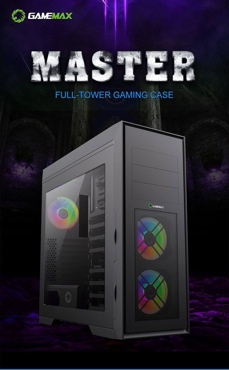 Gamemax Master M905-RGB USB3.0 E-ATX Full Tower Gaming Computer Case w ...