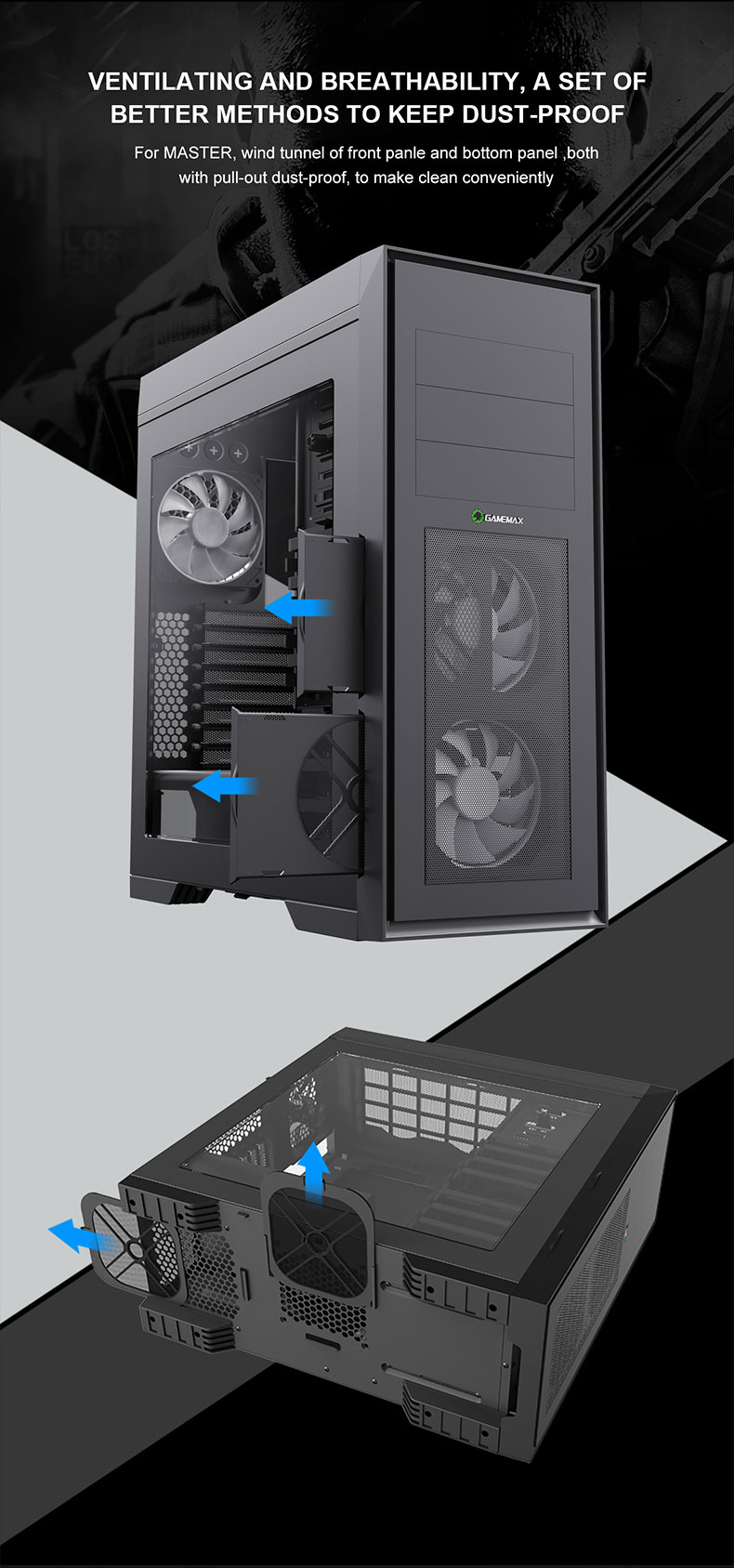 Gamemax Master M905-RGB USB3.0 E-ATX Full Tower Gaming Computer Case w ...