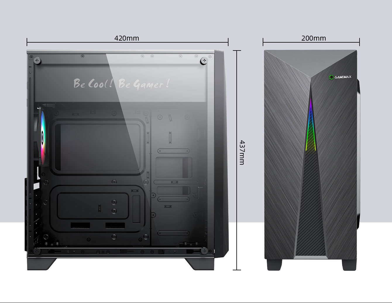 Gamemax Nova N6 Black USB3.0 Tempered Glass ATX Mid Tower Gaming ...