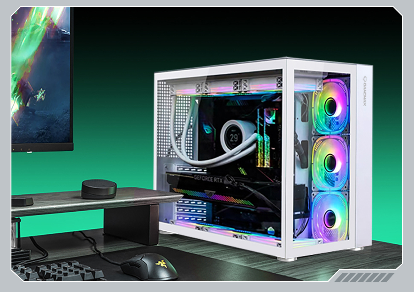 Gamemax Infinity White USB3.0 /Type C Tempered Glass ATX Mid Tower ...