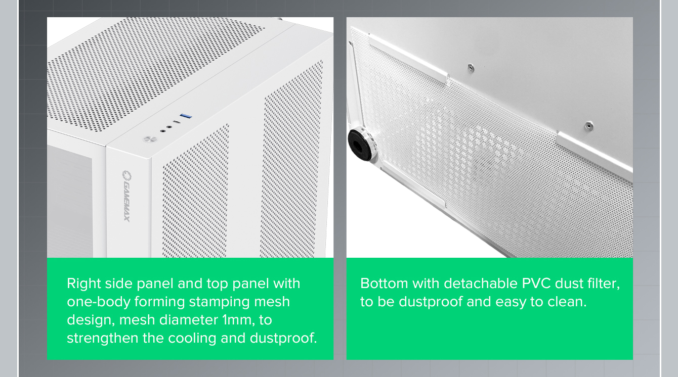 Gamemax Infinity White USB3.0 /Type C Tempered Glass ATX Mid Tower ...