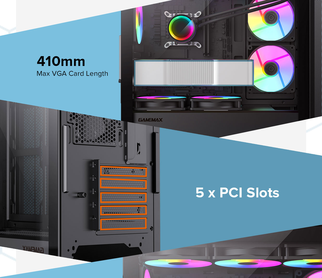 Gamemax Destroyer MB Black USB3.0 Tempered Glass Micro ATX Tower Gaming ...