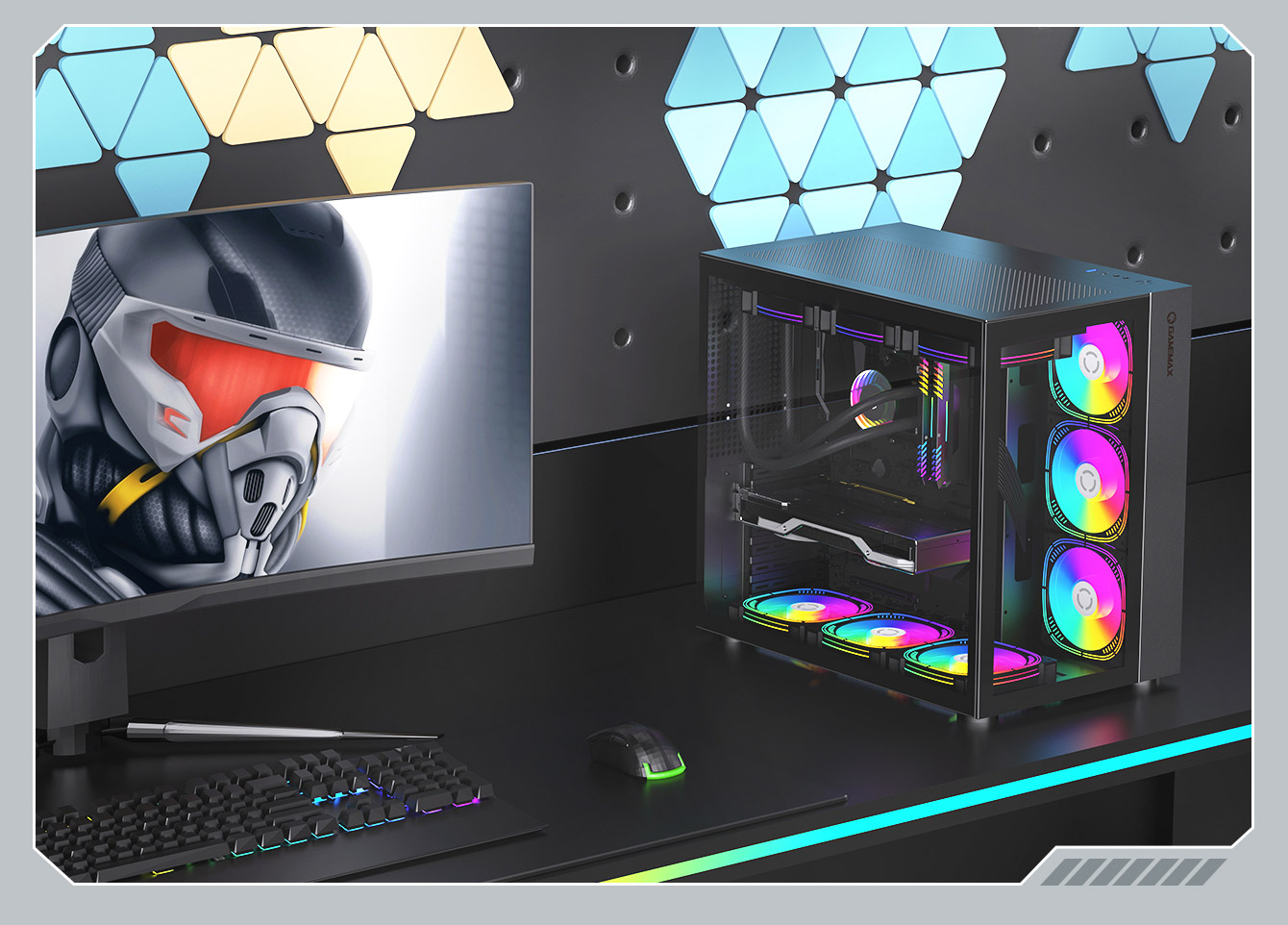 Gamemax Infinity BK Black USB3.0 /Type C Tempered Glass ATX Mid Tower ...