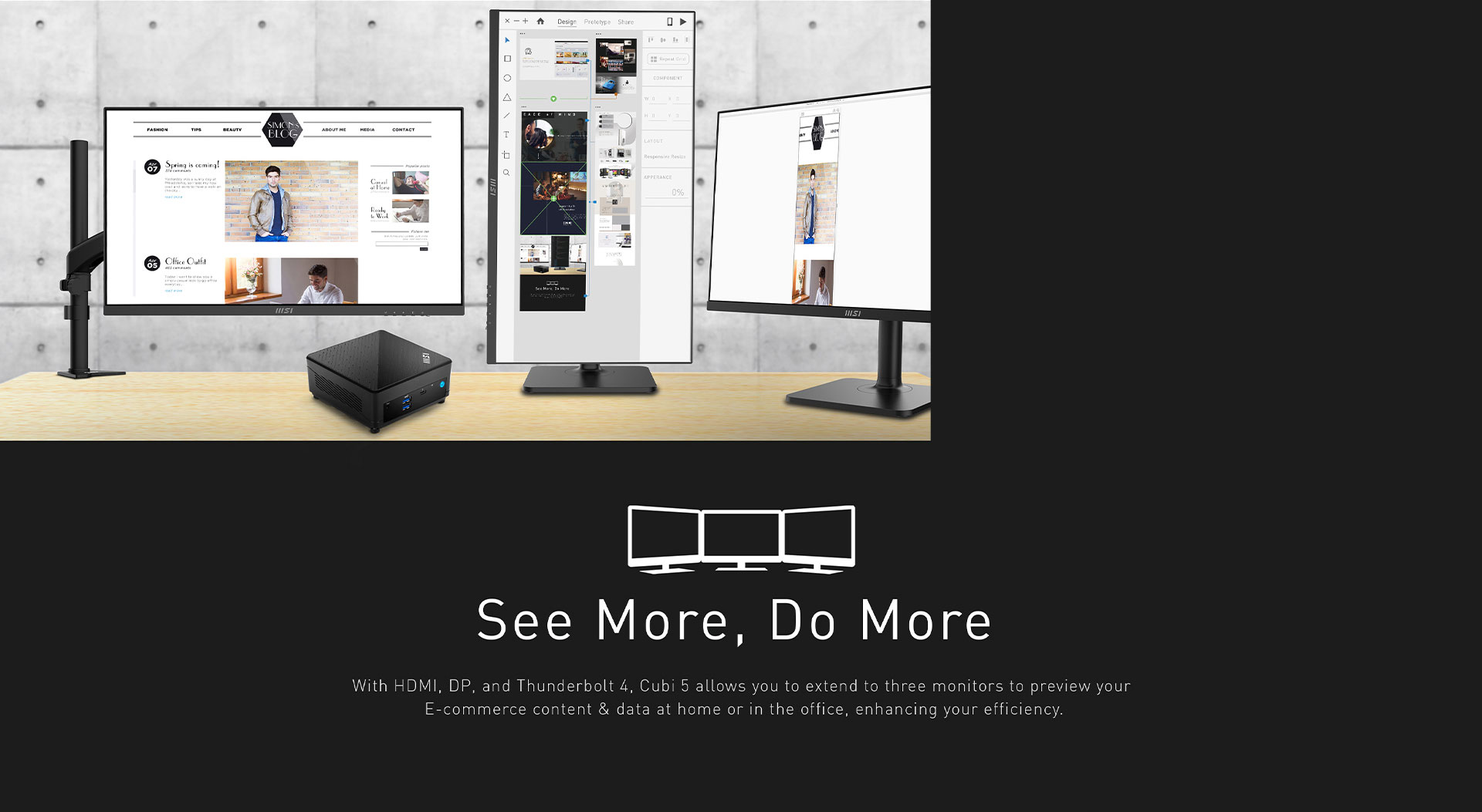 MSI Desktop Computer Cubi 5 12M-029US Intel Core i5 12th Gen 1235U (1 ...