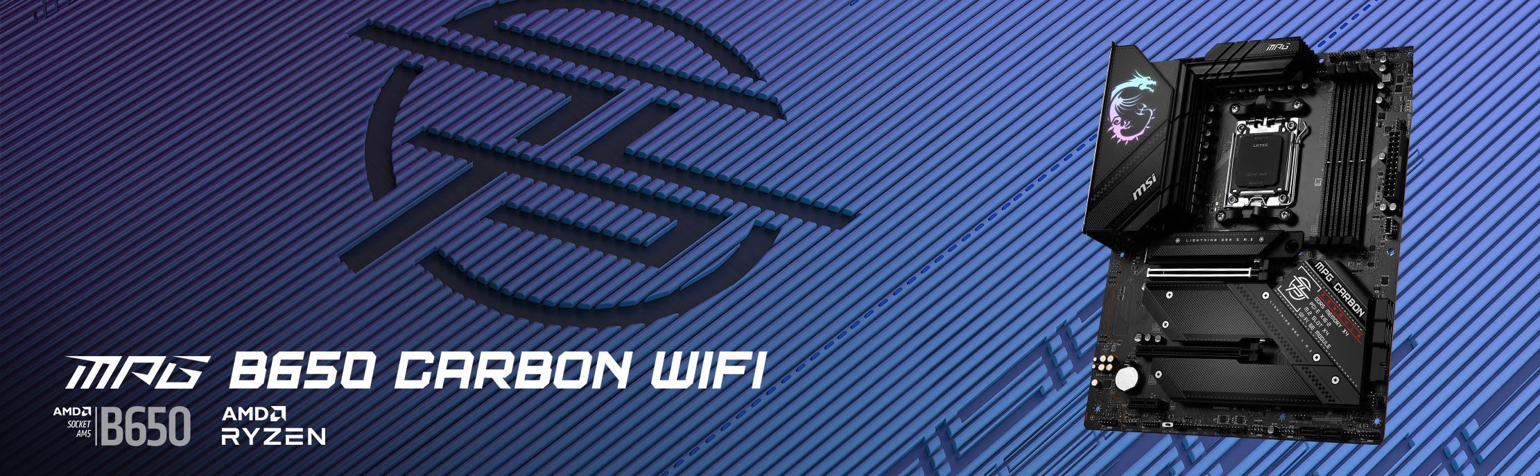 MSI MPG B650 CARBON WIFI AM5 AMD B650 SATA 6Gb/s DDR5 Ryzen 7000 ATX ...