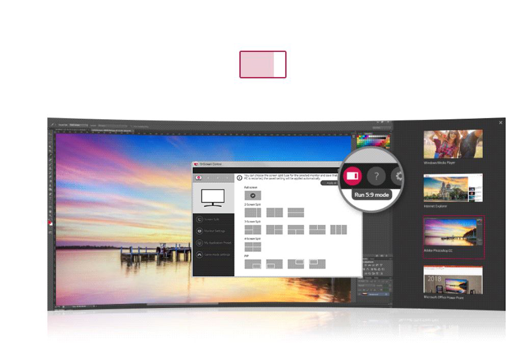 LG 34WP75C-B 34" 3440 x 1440 (2K) Curved UltraWide™ QHD HDR 10 160Hz ...