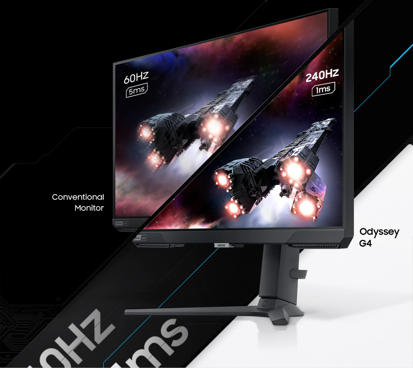 SAMSUNG Odyssey LS25BG402ENXGO G40B 25" FHD Gaming Monitor, IPS, 240Hz ...