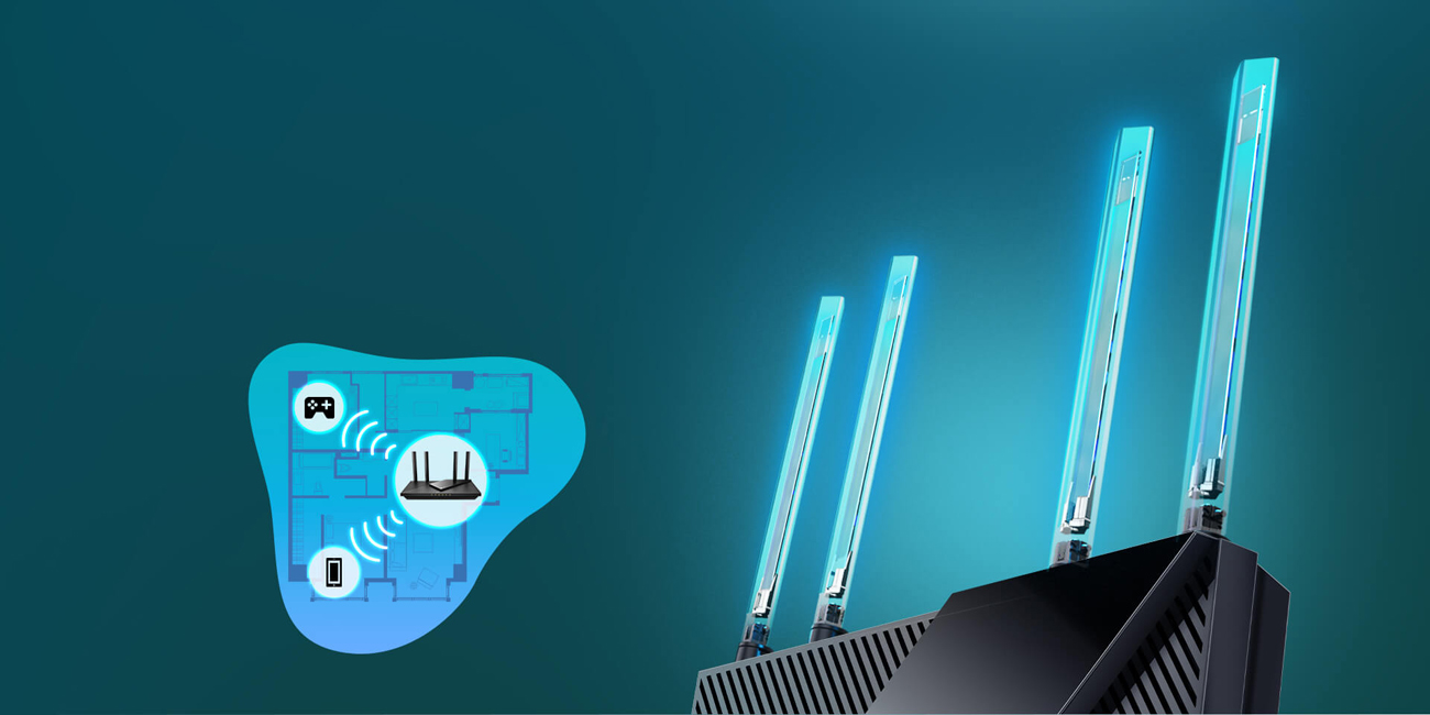 TP-Link Archer AX55 WiFi 6 AX3000 Smart WiFi Router - 802.11ax Wireless ...