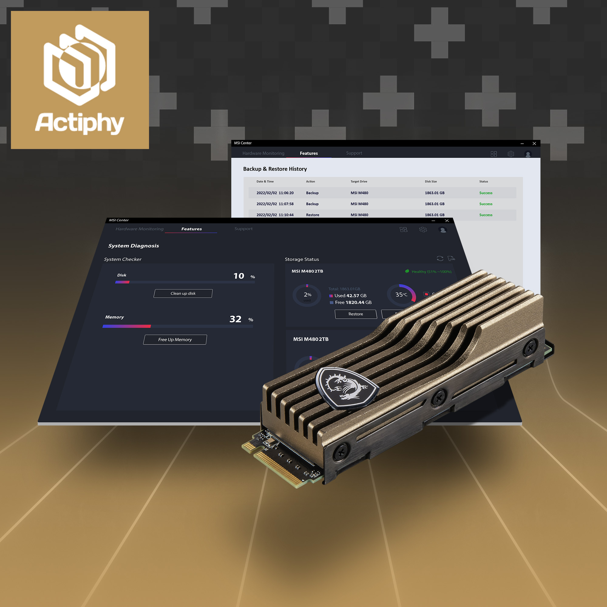 MSI M570 HS GEN 5 SSD M.2 2280 2TB PCI-Express 5.0 x4 Internal Solid ...